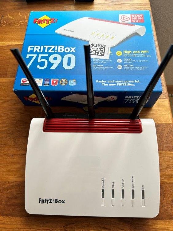 Fritz.Box 7590 A/CH Version mit Ausbau Frixtender Antennen (Gebraucht) in Leutwil für CHF 95 ...