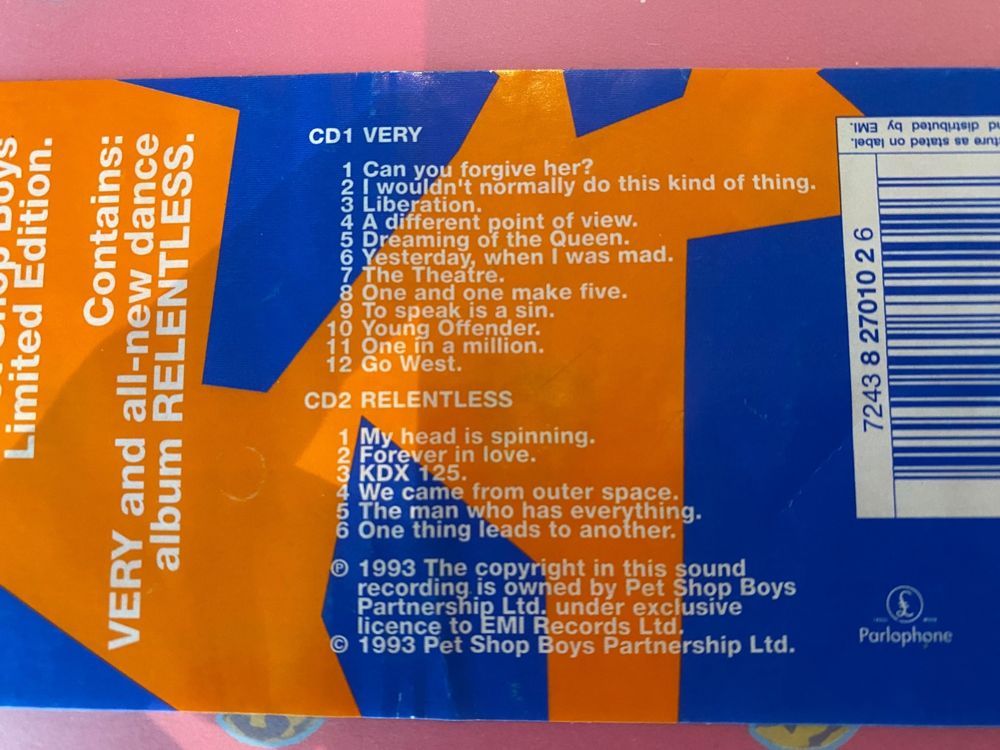 Pet Shop Boys - Very Relentless Special Limited Edition 2 CD (Gebraucht ...