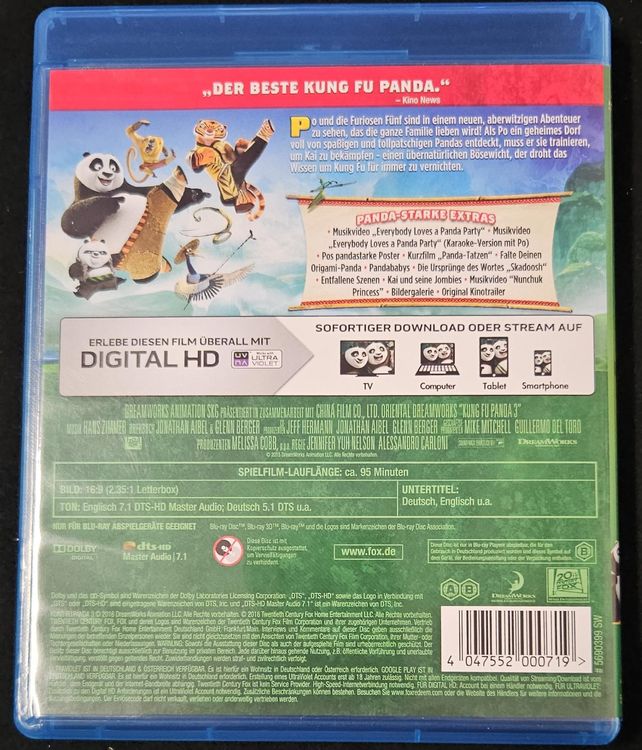 KUNG FU PANDA 3 BLU-RAY (Gebraucht) in Zürich für CHF 5 – mit Lieferung auf Ricardo kaufen