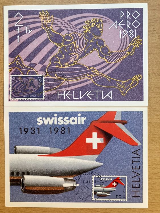 2 Maximumkarten Nr. 1 & 6 // 1981 (Gebraucht) in Ins für CHF 1.5 – mit Lieferung auf Ricardo kaufen