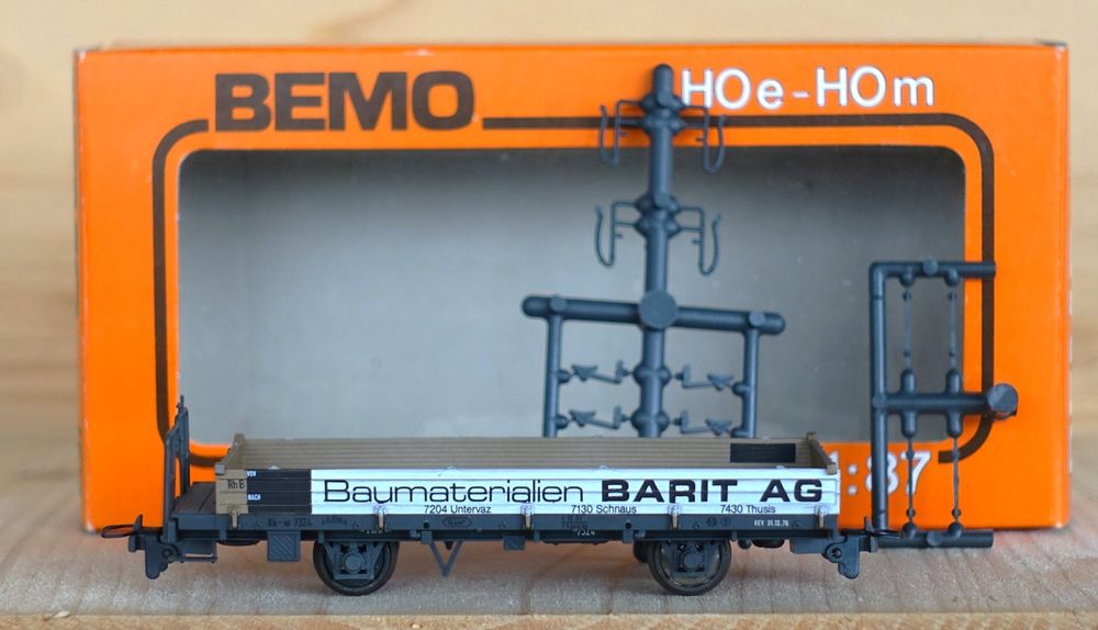 RhB Niederbordwagen 7324 Fa. Barit. Bemo Art. 2263/2. HOm. (Gebraucht ...