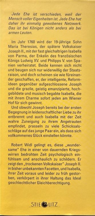 Joseph II. und Isabella von Parma. Roman einer wundersamen E (Neu ...