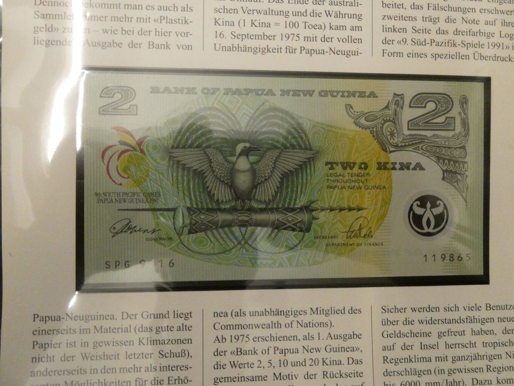 Papua New Guinea, 2 Kina - Plastiknote unzirkuliert (Neu (gemäss Beschreibung)) in Hinterforst ...
