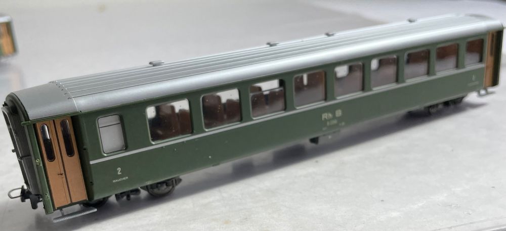 Vintage BEMO Modell Bahn Schnellzug der Rhätischen Bahn set (Gebraucht ...