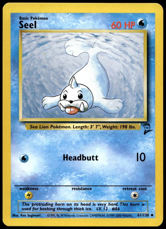 Seel 61/130 Pokémon Base Set 2 ab 1.- | Kaufen auf Ricardo