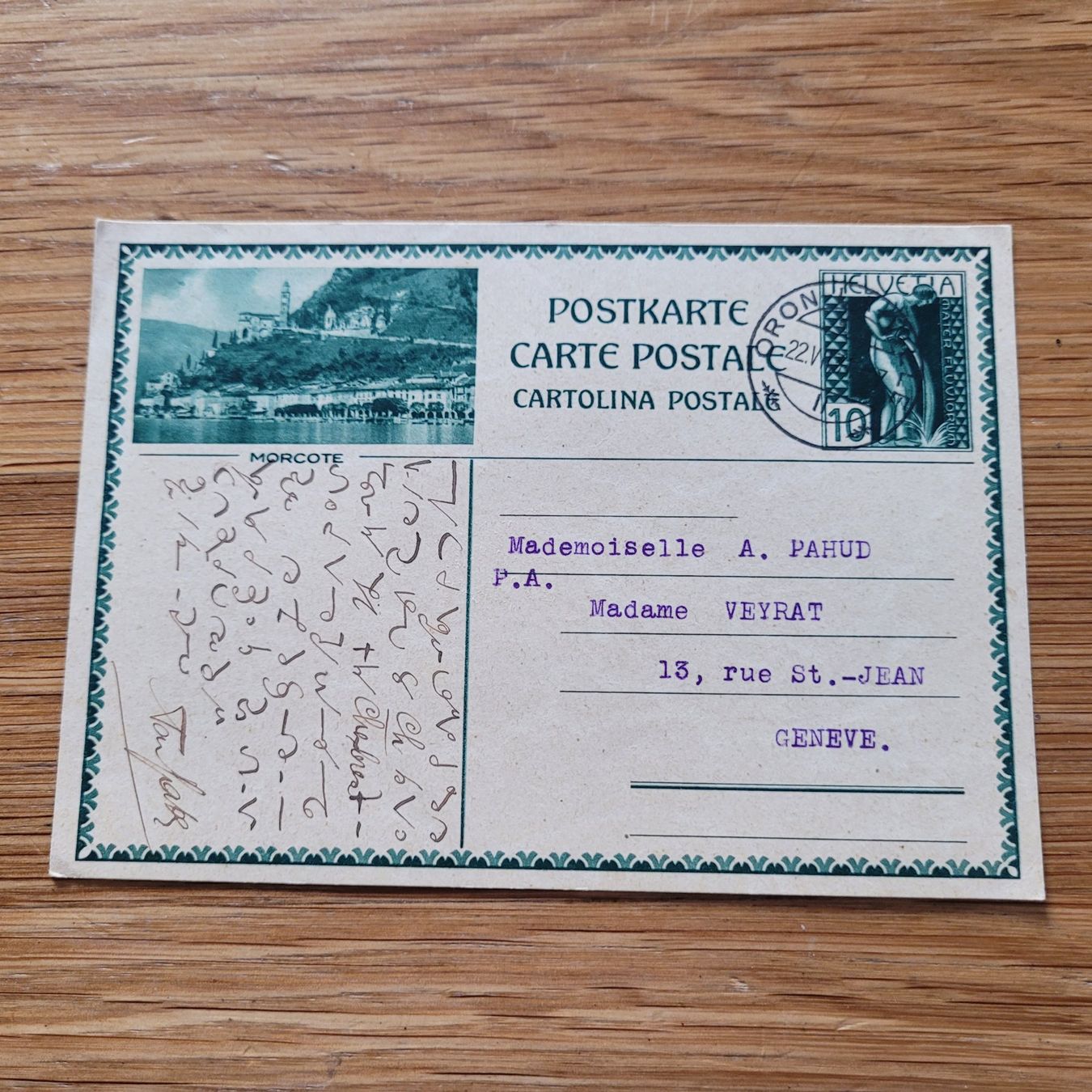 GS Post Karte Morcote 1931 (Gebraucht) in Biel/Bienne für CHF 3 – mit ...