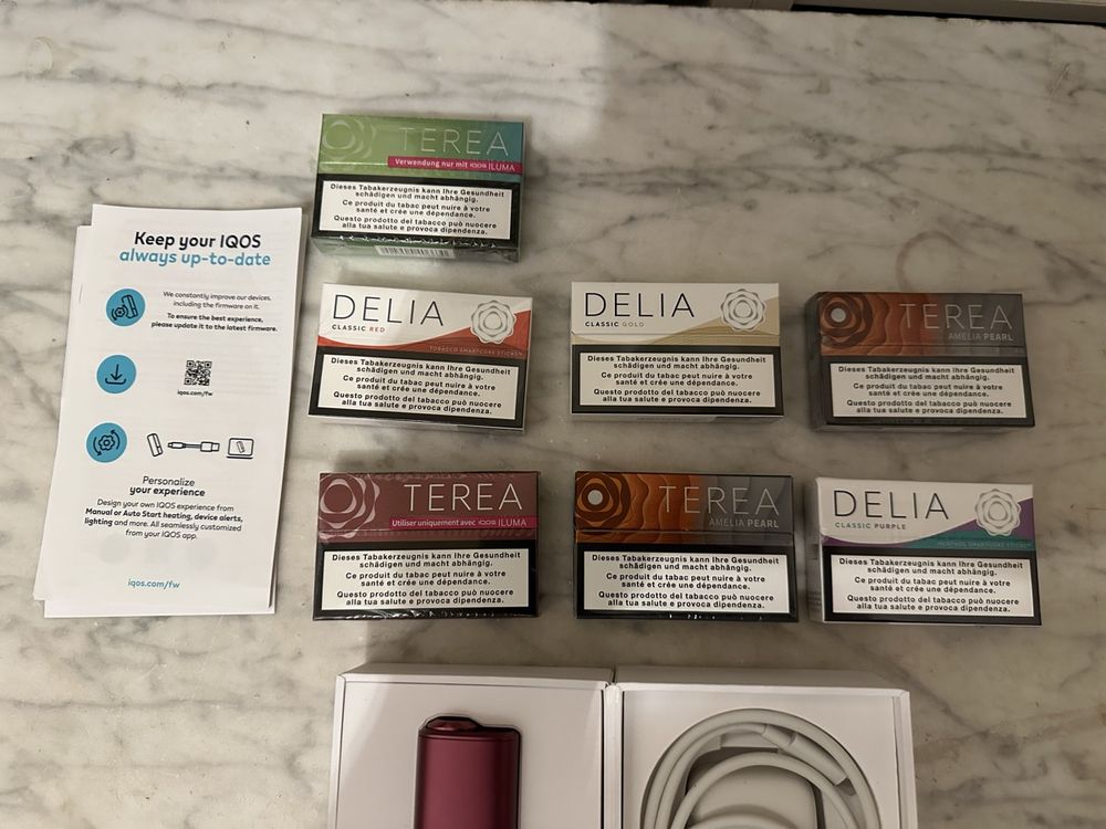 Iqos Iluma i mit 8 Pack.- Terea & Delia, Neuwertig! (Neu (gemäss ...