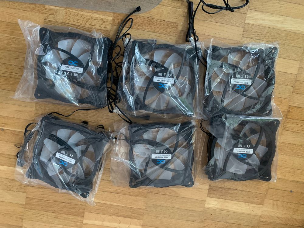 6 Alphacool Rise Aurora fans 0 - 2500 rpm RGB 120mm 4 pin | Kaufen auf ...