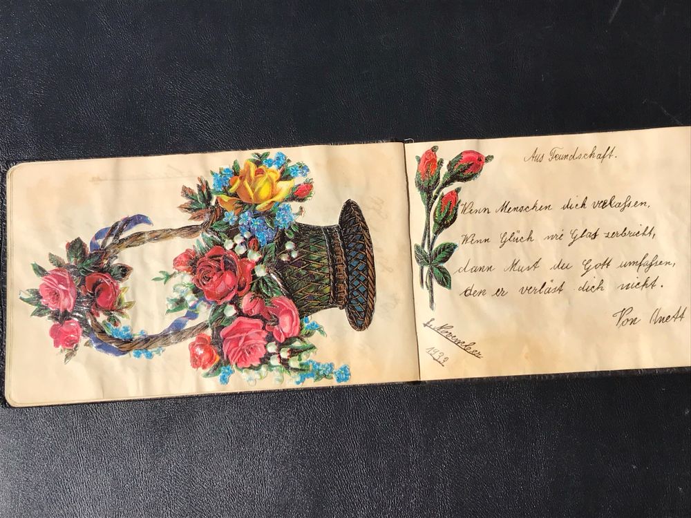 antikes Poesiealbum um 1932 mit 3- Dimensionalem Bild | Kaufen auf Ricardo