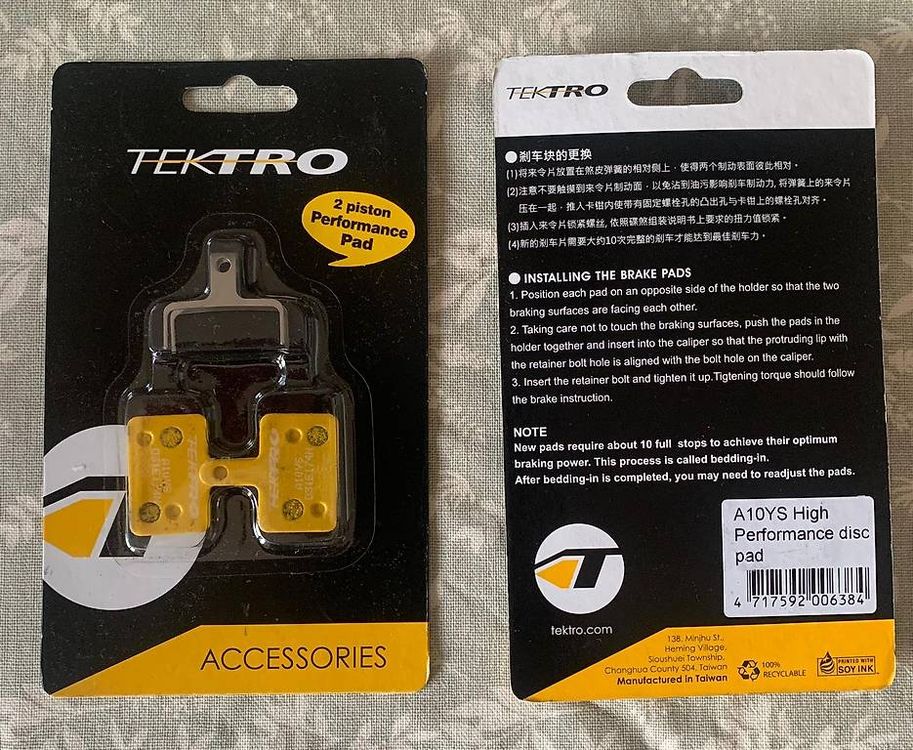 Tektro Disc Brake Pads A10YS - metal/ceramic compound (Gebraucht) in ...