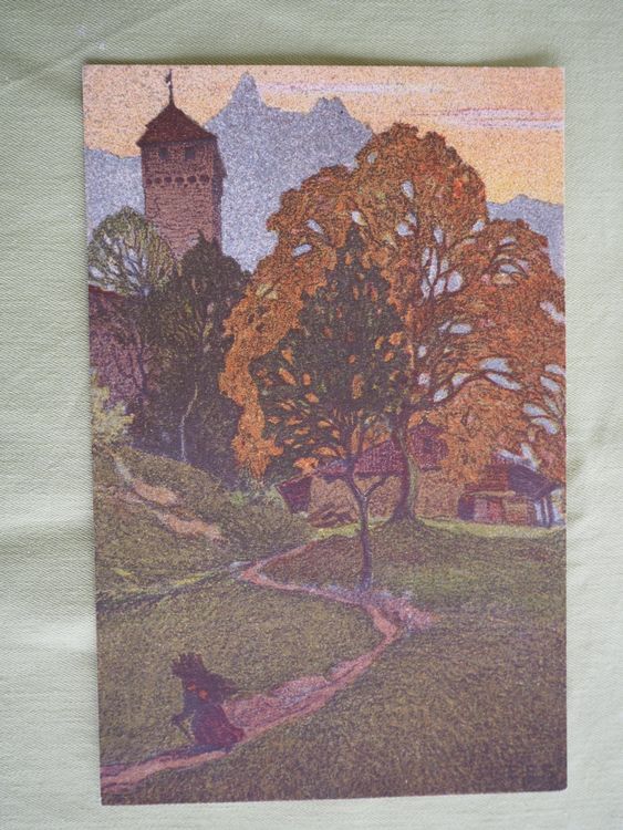 AK Künstlerkarte Musegg, Luzern, Baum, Burg, E. Schlatter (Gebraucht) in Herisau für CHF 3 – mit ...