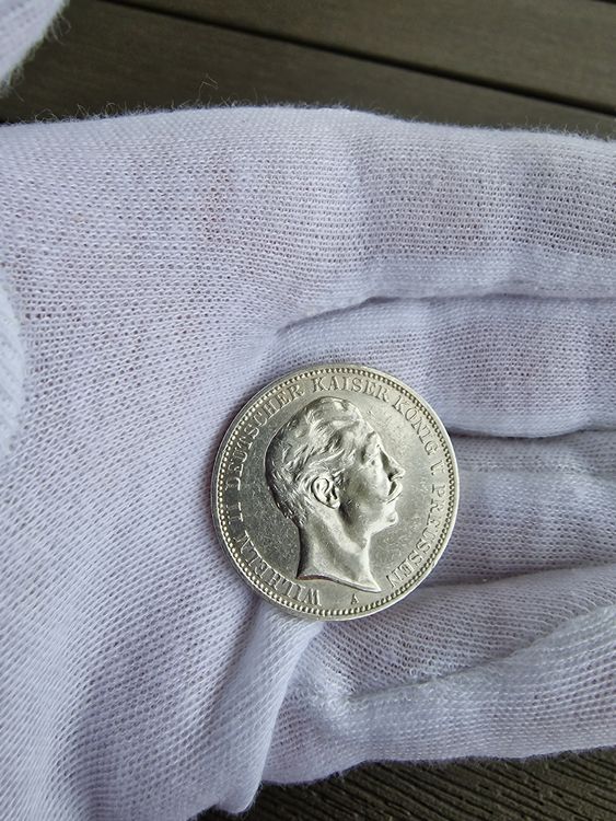 3 Mark 1909 A - Wilhelm II. Deutscher Kaiser König v. Preus. | Kaufen ...