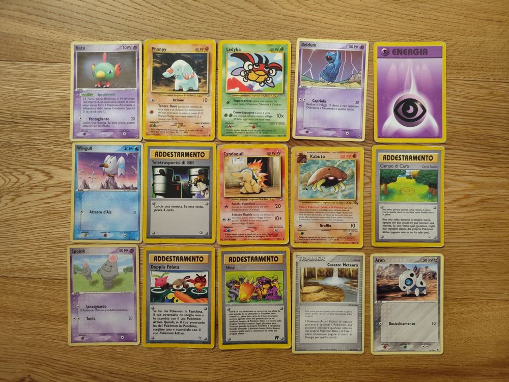 Pokemon Set Neo Fossil EX Team Rocket vintage non holo ⭐ ITA (Gebraucht ...