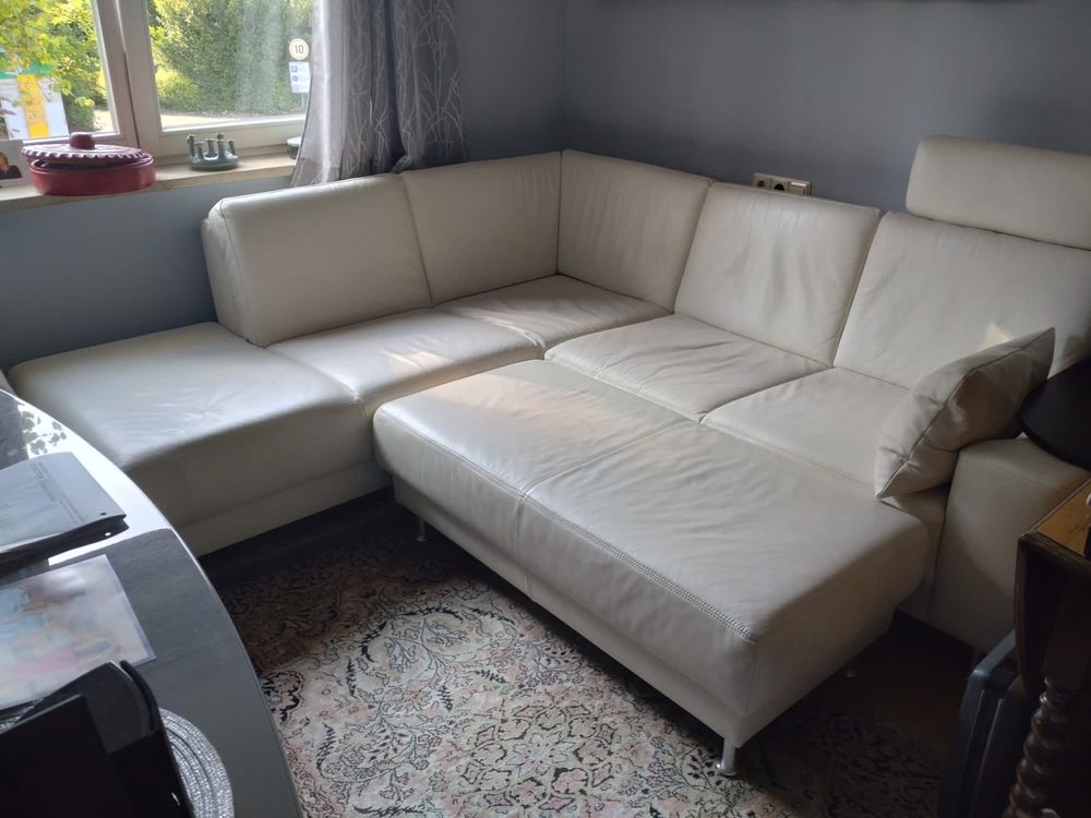 Weisses Ecksofa Leder (Abholung Konstanz) | Kaufen auf Ricardo