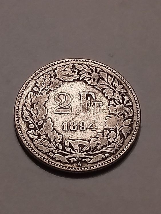 2 Franken Silbermünze Jg.1894 | Kaufen auf Ricardo