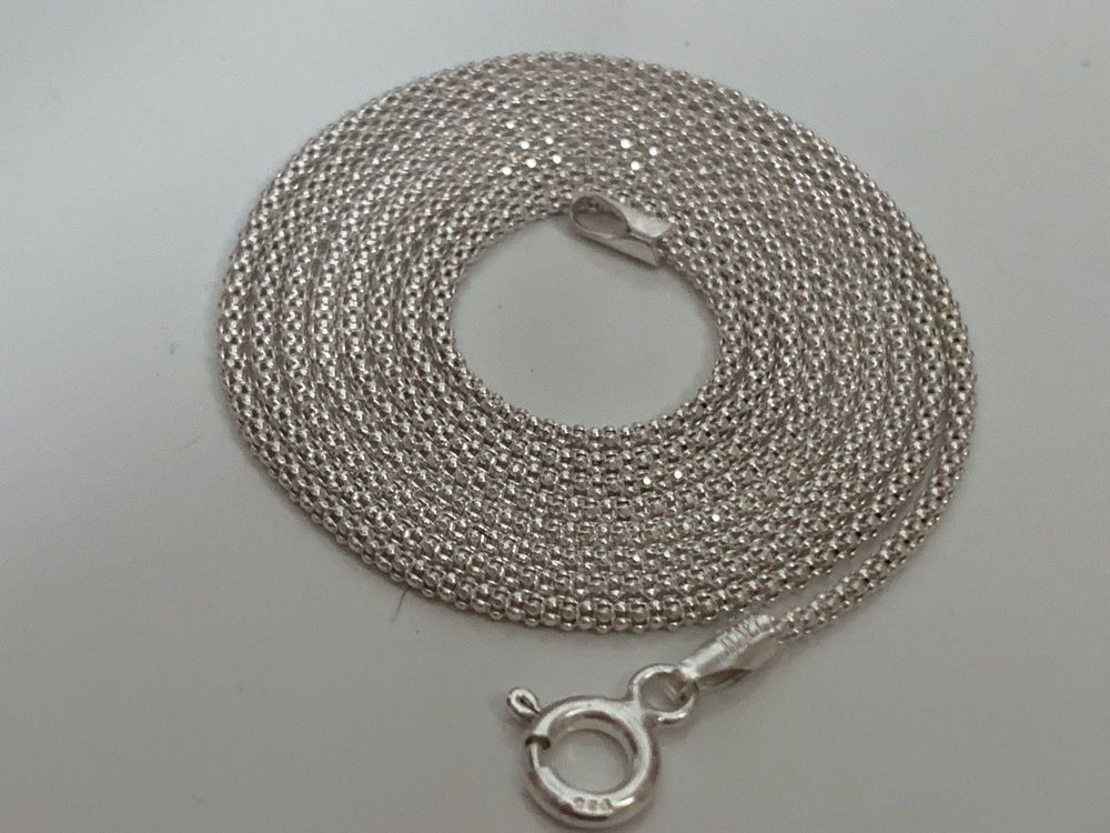 Silberkette Schlangenkette hell 55cm - Ø: 1,2mm - 2,7g - 925 | Kaufen auf Ricardo