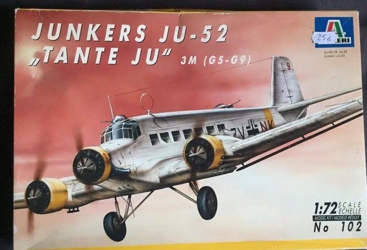 Junkers Ju-52 "Tante Ju" 3m (G5-G9) Italeri 1:72 1991 (Neu (gemäss Beschreibung)) in Geneve für ...
