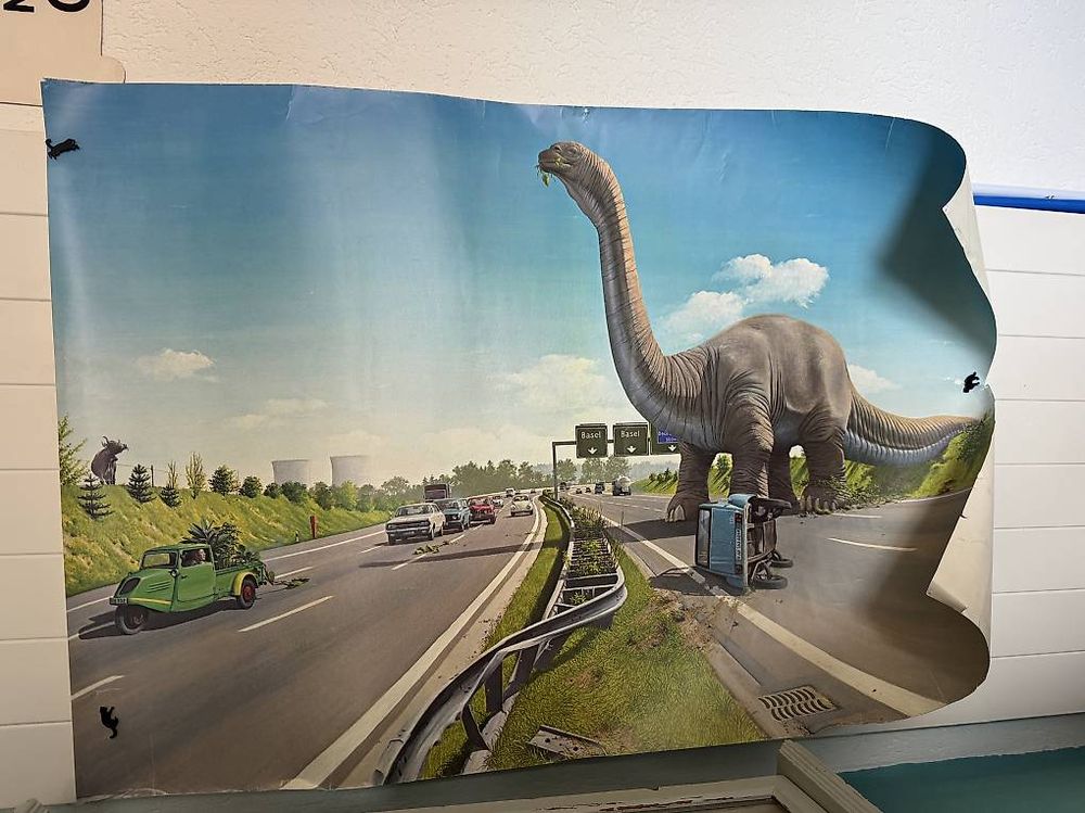 Selten Giuseppe Reichmuth Poster Dino Autobahn Basel 85 *60 (Gebraucht ...