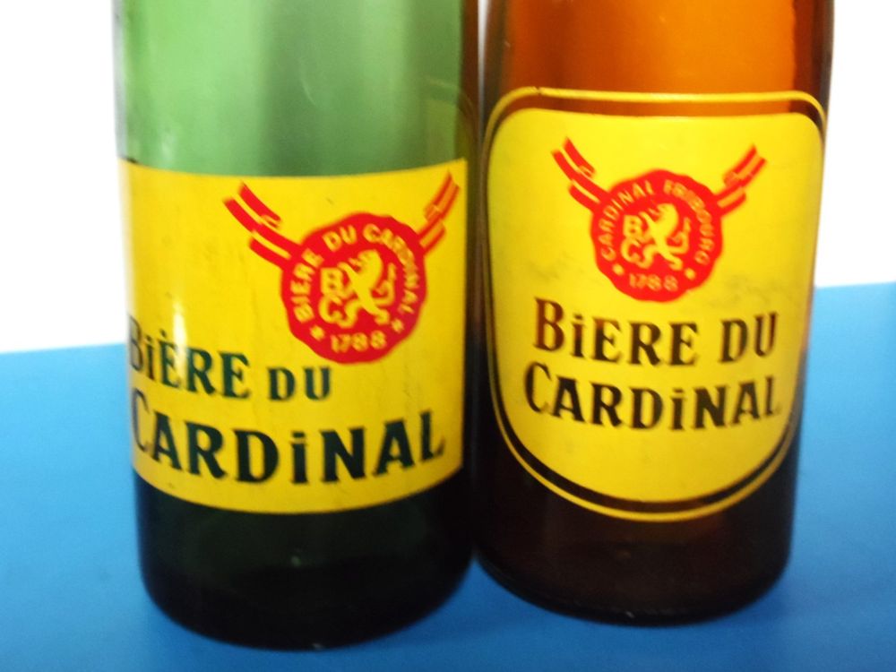 2 Bierflaschen Brauerei Biere Brasserie Cardinal Fribourg (Gebraucht ...