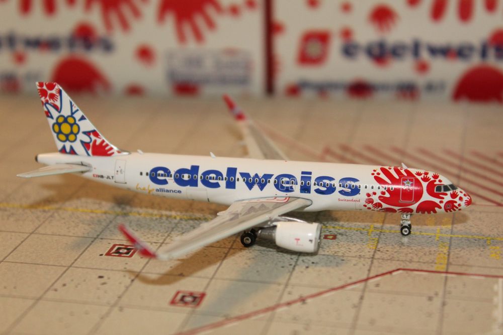 Edelweiss A320 (HB-JLT) "Help Alliance", 1:400 (Neuf avec emballage d ...