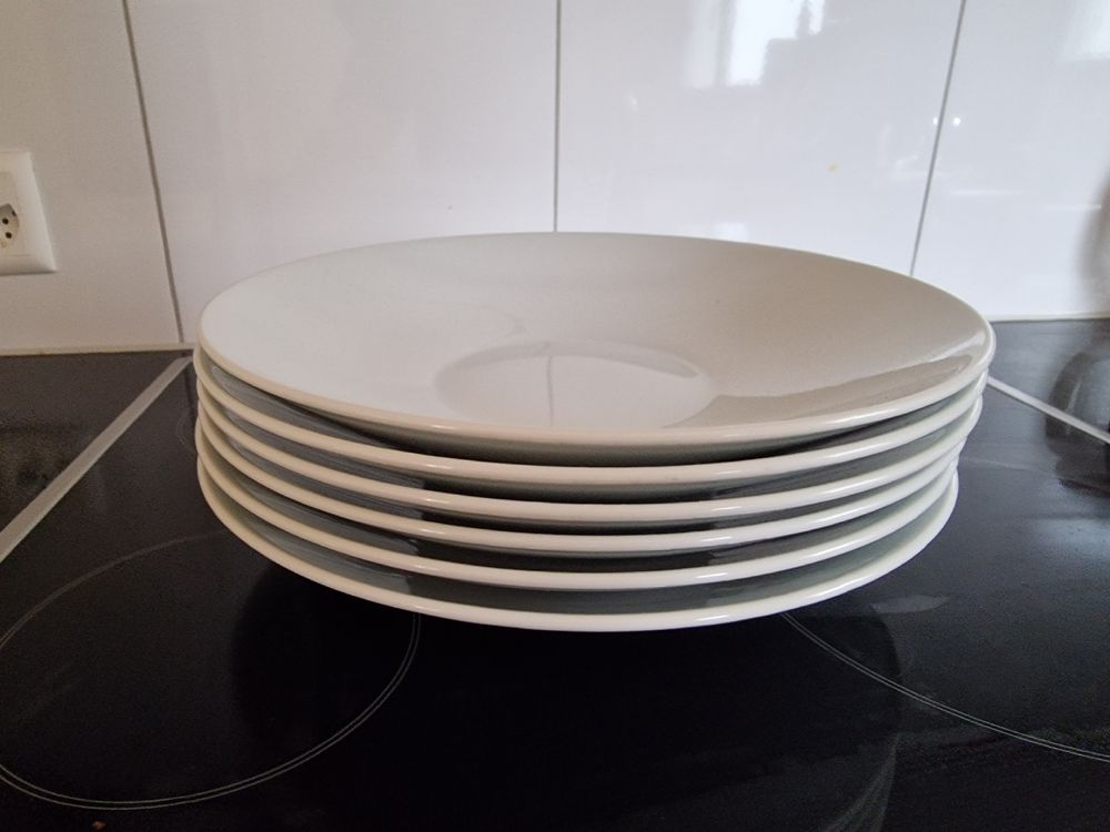 6x Speiseteller weiss Bauscher Porzellan Teller Set (Gebraucht) in ...