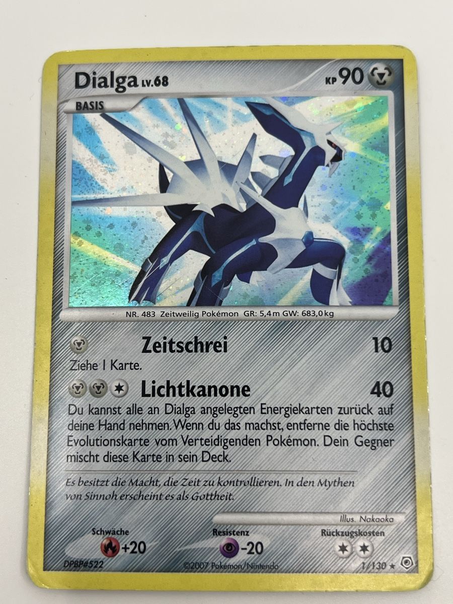Dialga Level 68 Pokémon Karte - 1/130 Holo von 2007 (Gebraucht) in ...