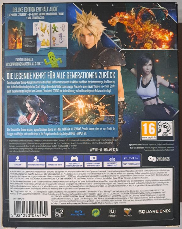 Final Fantasy VII Remake Deluxe Edition - WIE NEU! - (PS4) (Gebraucht) in Balgach für CHF 52 ...