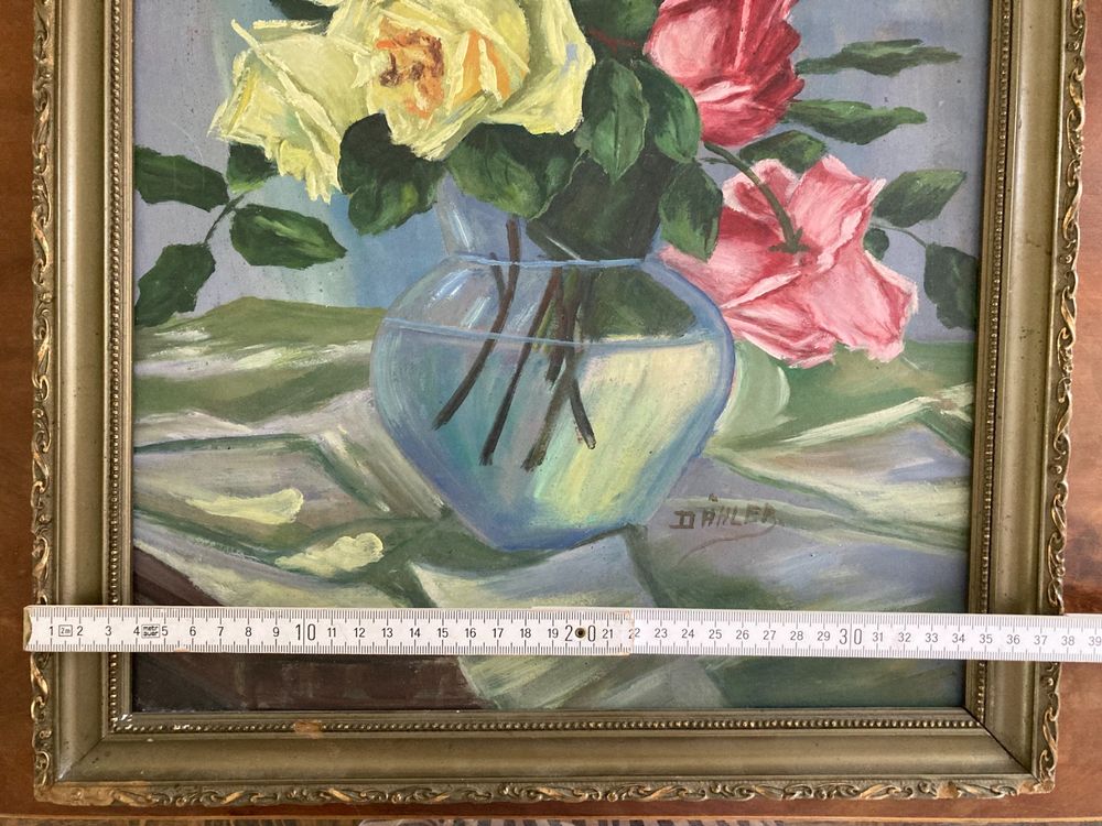 GEMÄLDE BILD SIGNIERT DÄHLER ROSEN VON FRITZ DÄHLER, BERN (Gebraucht) in Subingen für CHF 49 ...