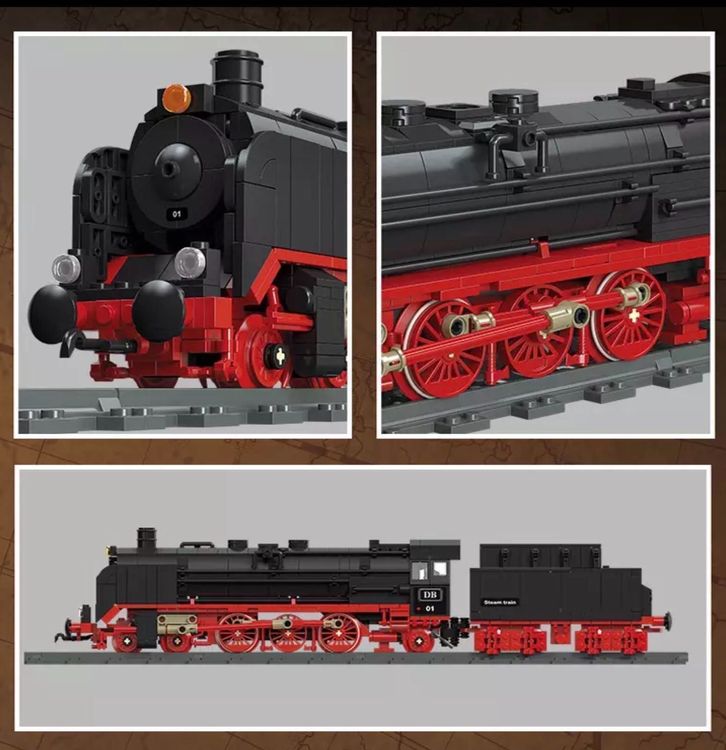 Dampflok BR 01 DB Lok Klemmbaustein Neu kompatibel mit Lego | Kaufen ...