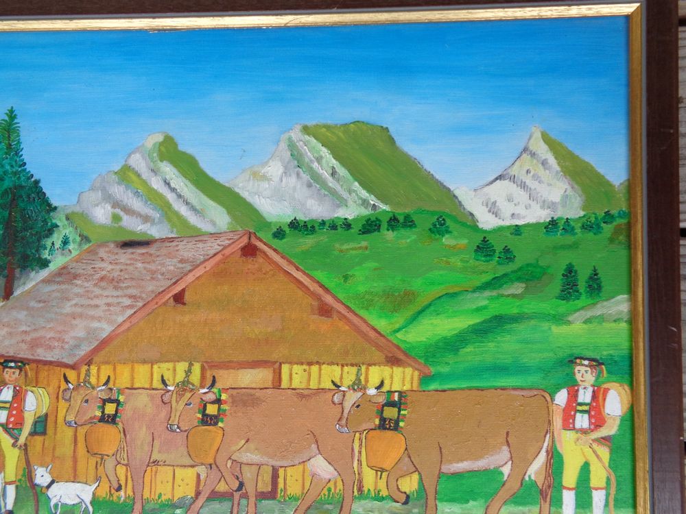 APPENZELLER TOGGENBURG ALPAUFZUG CHURFIRSTEN BAUERNMALEREI | Kaufen auf Ricardo