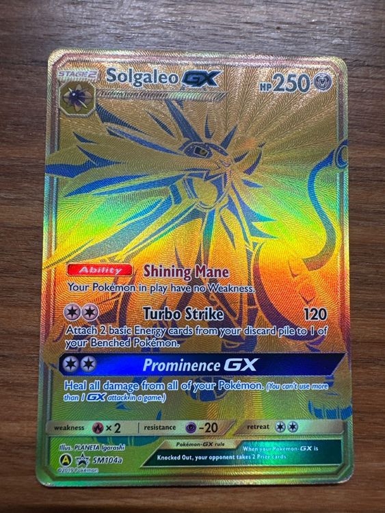 GOLD Solgaleo GX - Ultra Prism - 173/138 Rare Holo (Gebraucht) in ...