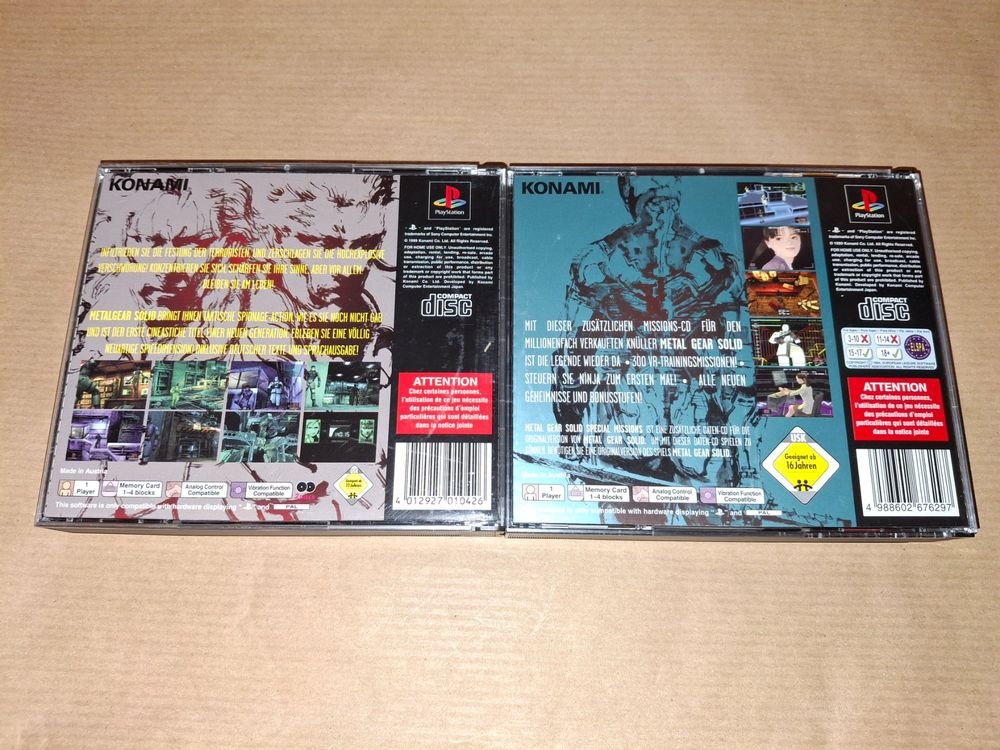 Metal Gear Solid Sammlung inkl. 1 + Special Missions PS1 (Gebraucht) in ...