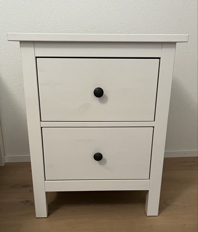 Nachttisch weiss, 2Stück, mit 2 Schubladen, Ikea Hemnes (Gebraucht) in Kaisten für CHF 81 – nur ...