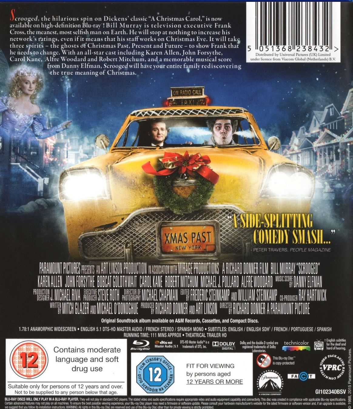 Scrooged (1988) Richard Donner/Bill Murray/Robert Mitchum/BD (Neu und ...