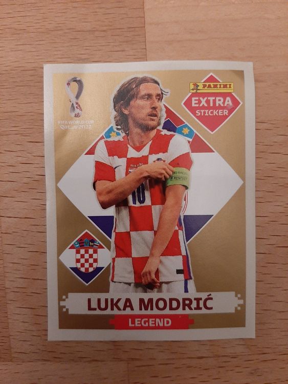 Panini WM 2022 Extra Sticker Luka Modric Legend Gold | Acheter sur Ricardo