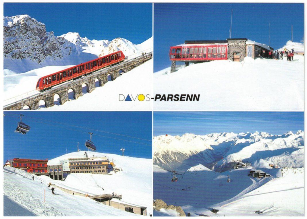 Davos - 4 Bild AK Parsenn (Gebraucht) in Binningen für CHF 1.5 – mit ...