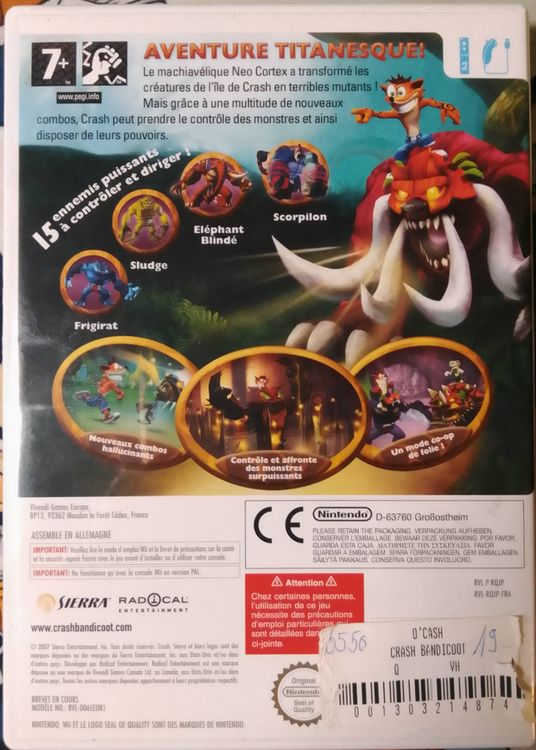 Crash of the Titans (WII) (FR) (Gebraucht) in Le Locle für CHF 25 – mit ...
