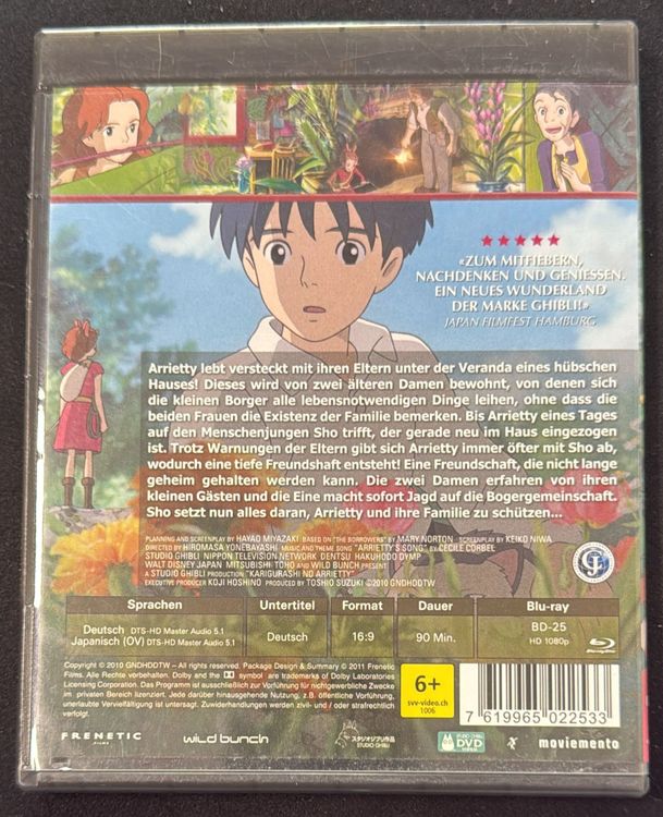 ARRIETTY BLU-RAY ANIME | Kaufen auf Ricardo