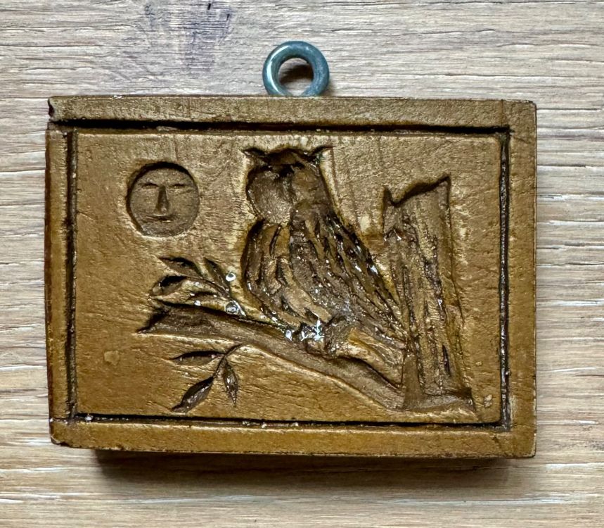 Gebäckmodel Backmodel Änismodel Model Eule und Mond (Gebraucht) in ...