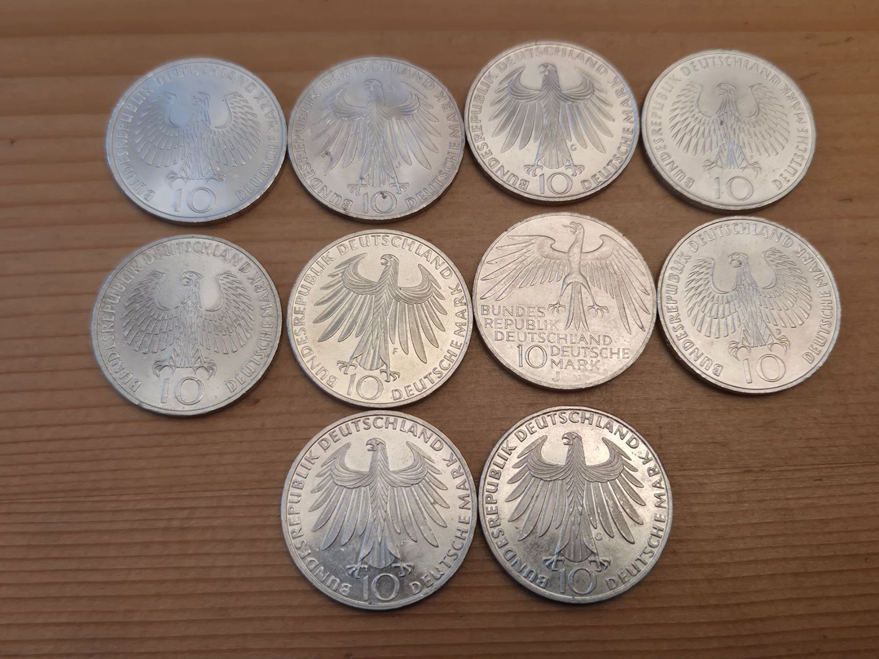 DE-10 D-Mark Silber div.Jahrgänge Zustand gemäss Bilder (Gebraucht) in ...