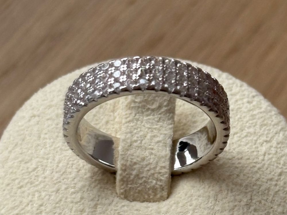 Gr: 17:7 Silber Luxus Ring Memoire Zirkonia | Kaufen auf Ricardo