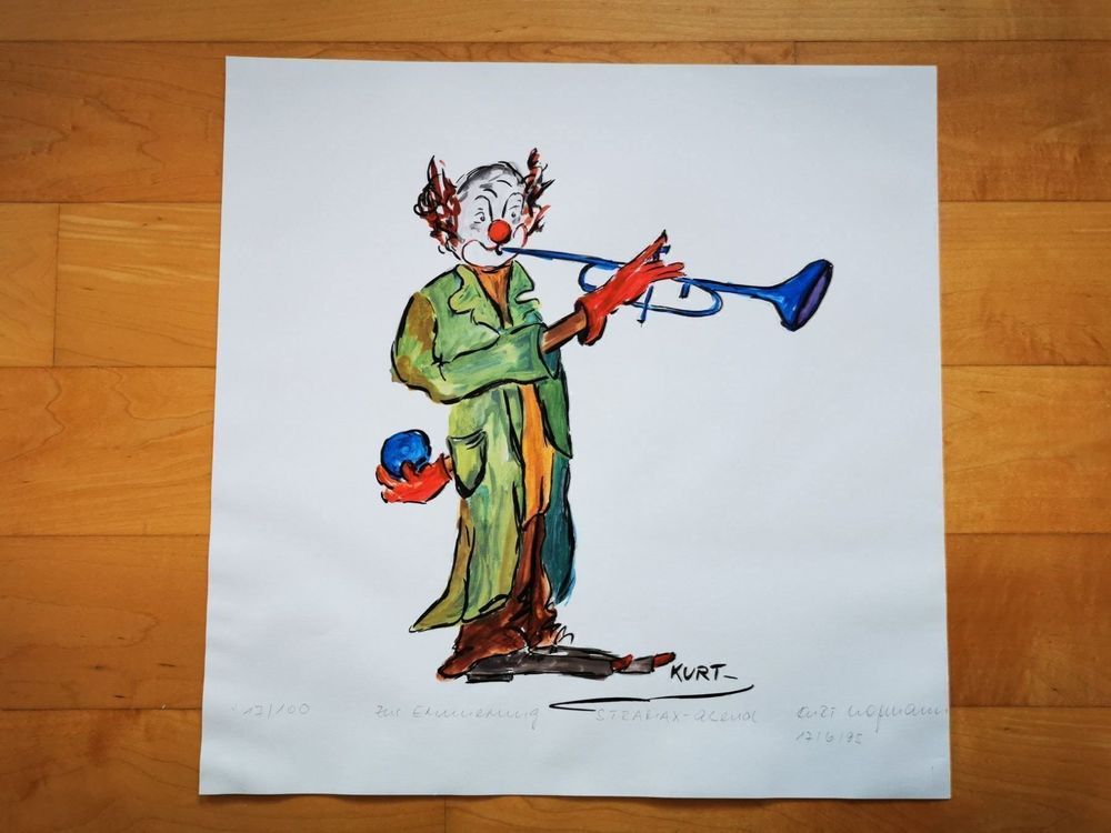 Kurt Hoffmann / Clown Lithografie 17/100 | Kaufen auf Ricardo