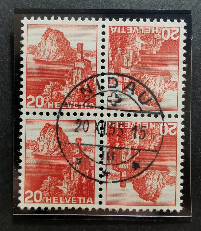 TR83 Bloc 4 Timbre Suisse 1955 Oblitere (Gebraucht) in Cousset für CHF 1.5 – mit Lieferung auf ...