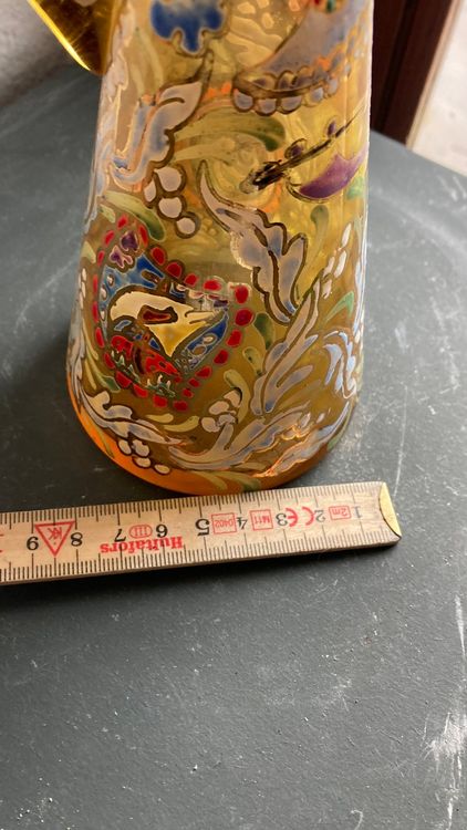 Carafe ancienne émaillée à la main alte Karaffe handgemalt (Gebraucht ...