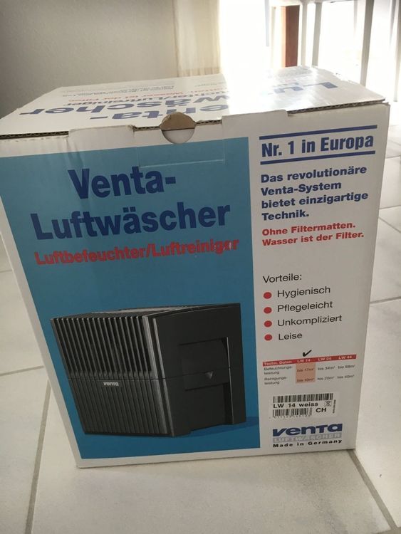 VENTA LW14 Luftwäscher (Luftbefeuchter) (Gebraucht) in Endingen für CHF ...