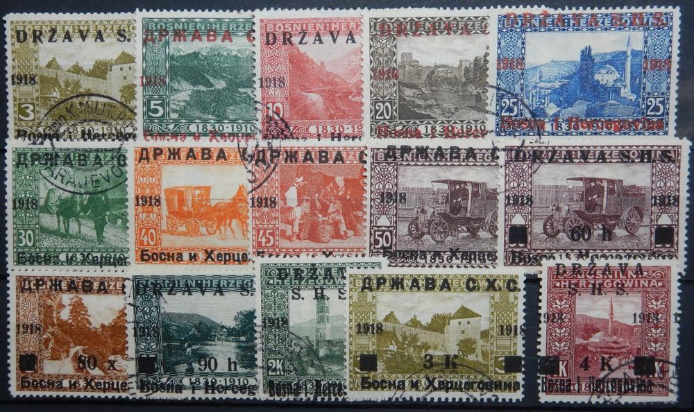 Jugoslawien Kat. 1-15 gest. 1918 (Gebraucht) in Zürich für CHF 9 – mit Lieferung auf Ricardo kaufen