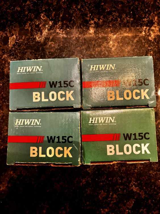Hiwin W15C Linearfuhrungswagen, Block - 4 Stuck, Neu! (Neu und ...