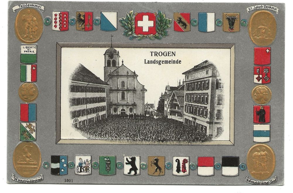 Trogen (AR) Landsgemeinde - Kantonswappen - Wald 1922 (Gebraucht) in ...