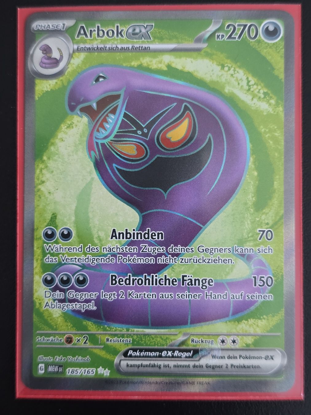 Pokémon Arbok EX 185/165 (Neu (gemäss Beschreibung)) in Thun für CHF 8 ...