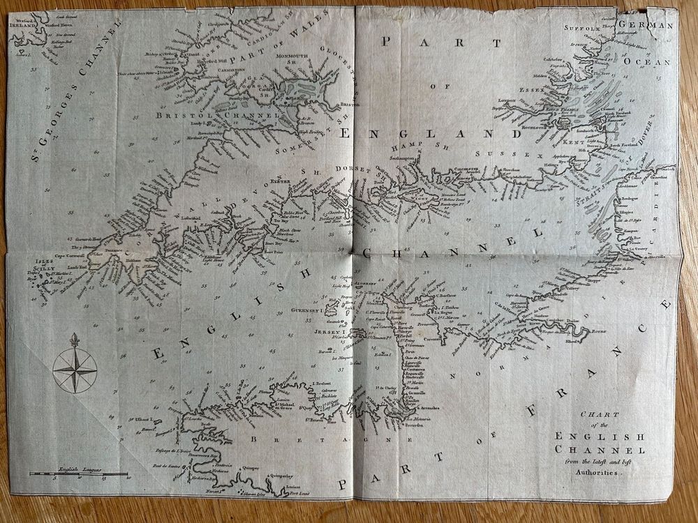 John Bew: Chart of the English Channel, um 1780 (Gebraucht) in Zürich ...